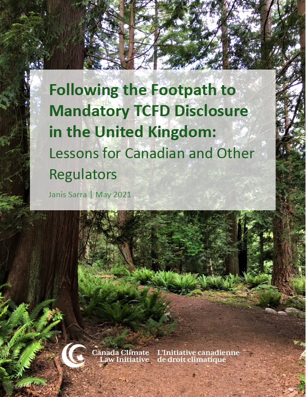 Following the Footpath to Mandatory TCFD Disclosure in the United ...